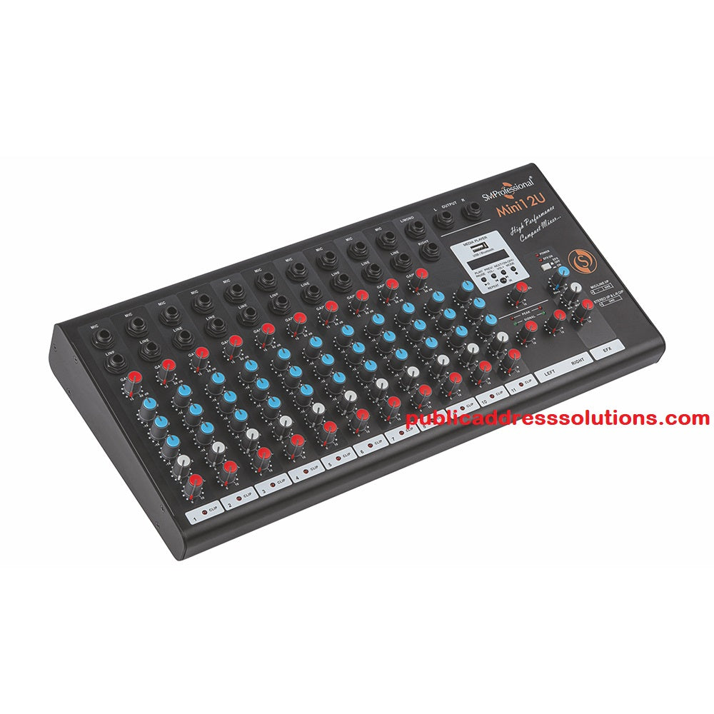 Studiomaster Mini 12U Mixer with Bluetooth and USB (12 Channel ...