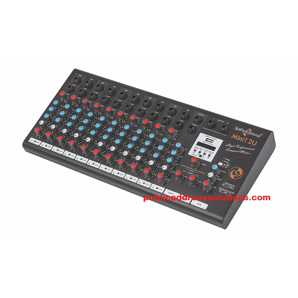Studiomaster Mini 12U Mixer with Bluetooth and USB (12 Channel ...